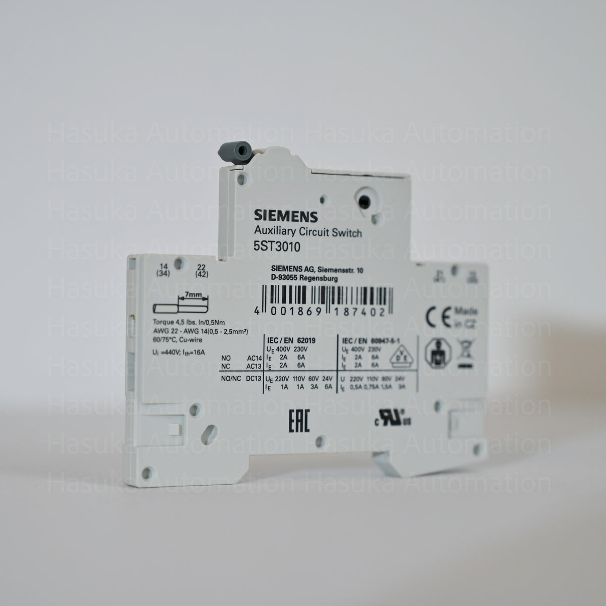 5ST3010 Auxiliary Switch Siemens – Hasuka Automation